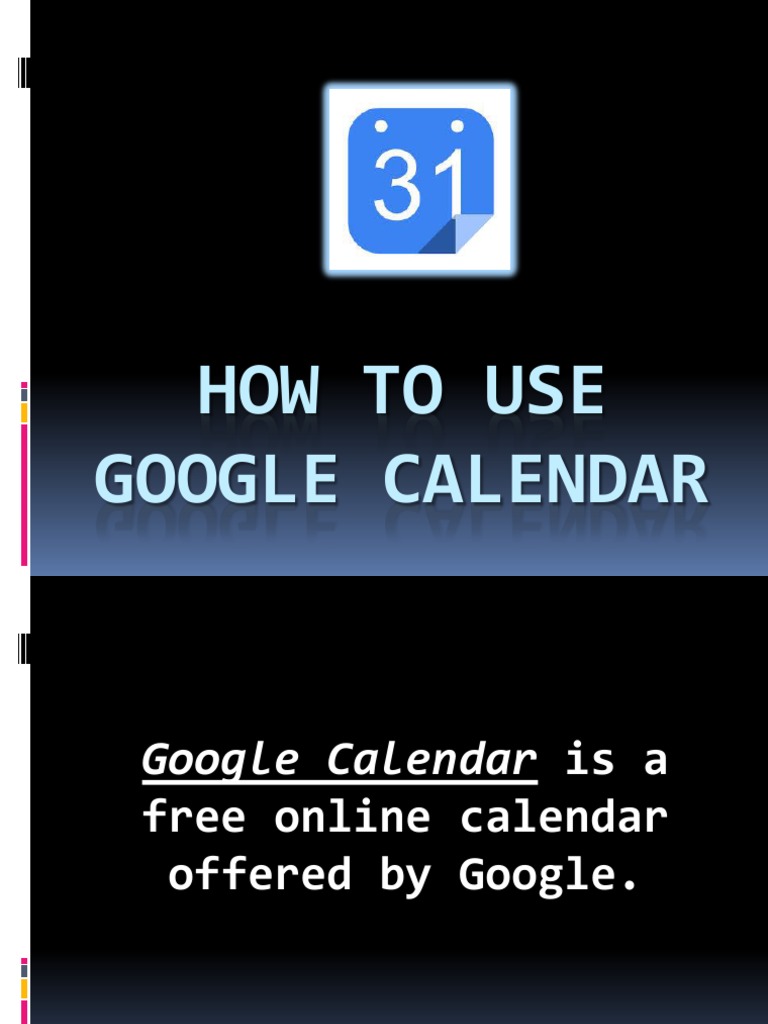 How To Use Google Calendar | PDF | Google | Information Retrieval ...