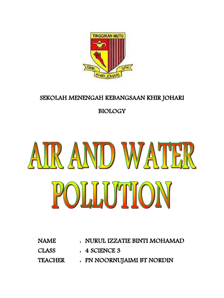Folio Biology Air and Water Pollution (Endangered Ecosystem) | PDF ...
