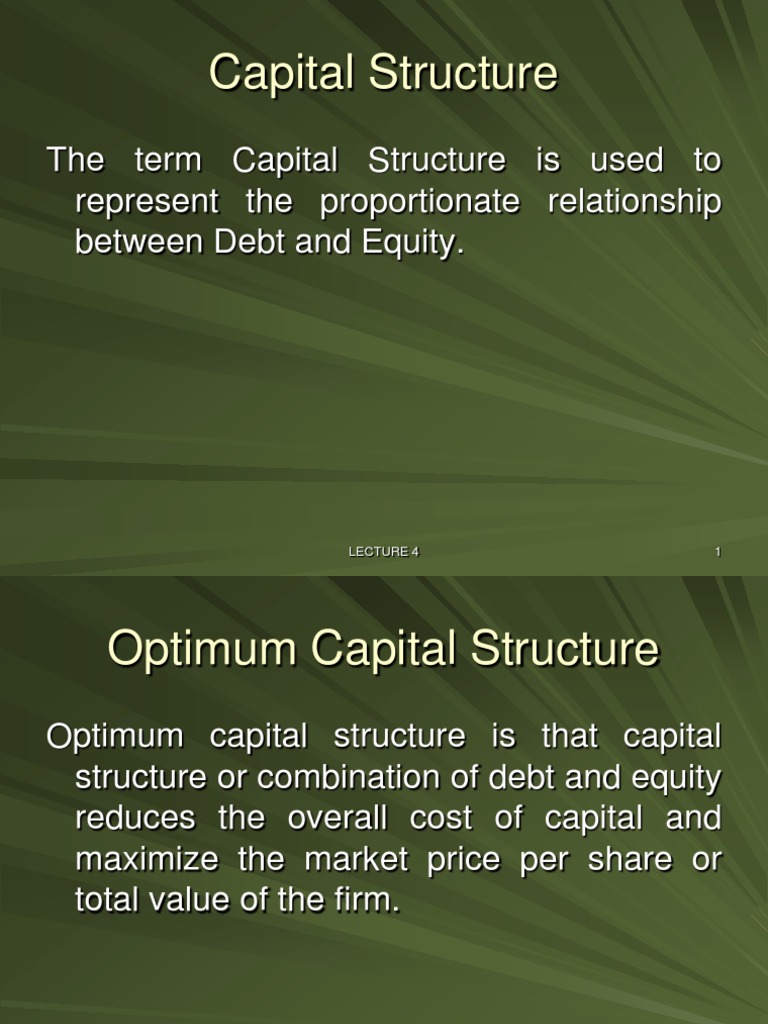Capital Structure1 | PDF | Capital Structure | Cost Of Capital
