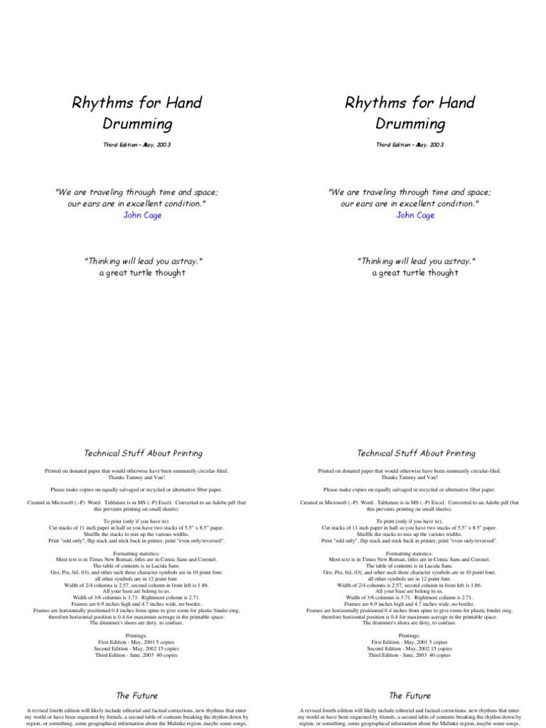Rhythms For Hand Drumming | PDF | West Africa | Marriage