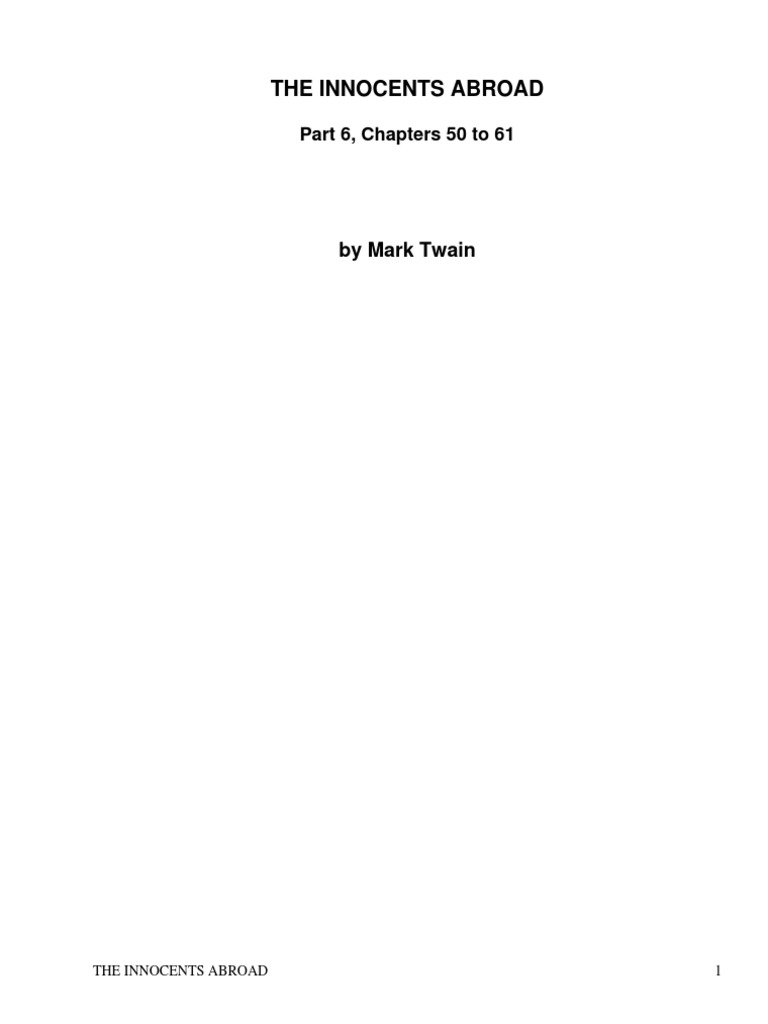 The Innocents Abroad - Volume 06 by Twain, Mark, 1835-1910 | PDF | Jesus