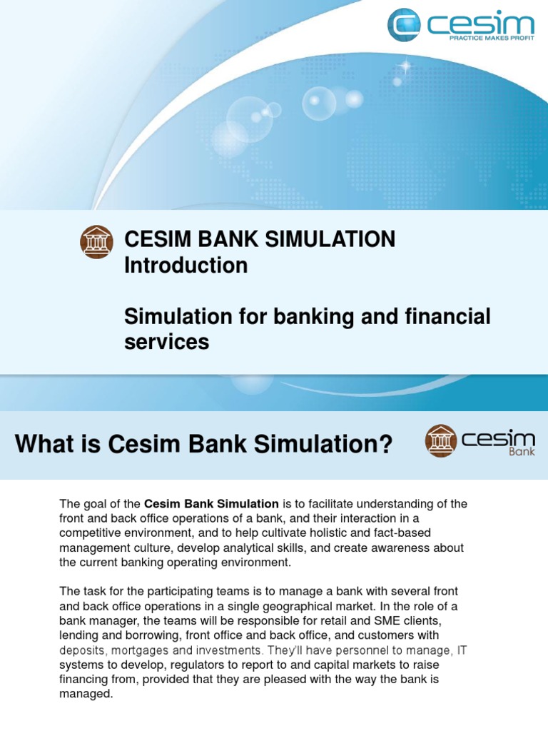 Cesim Bank Guide Book | PDF | Equity (Finance) | Banks