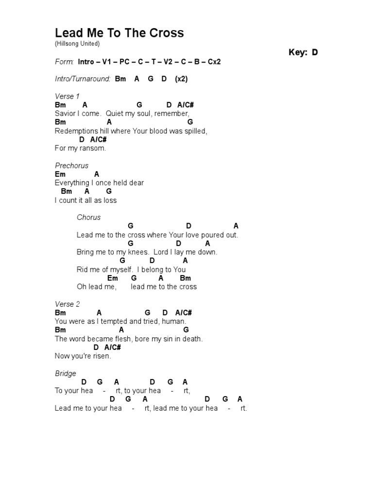 Lead Me Lord Guitar Chords