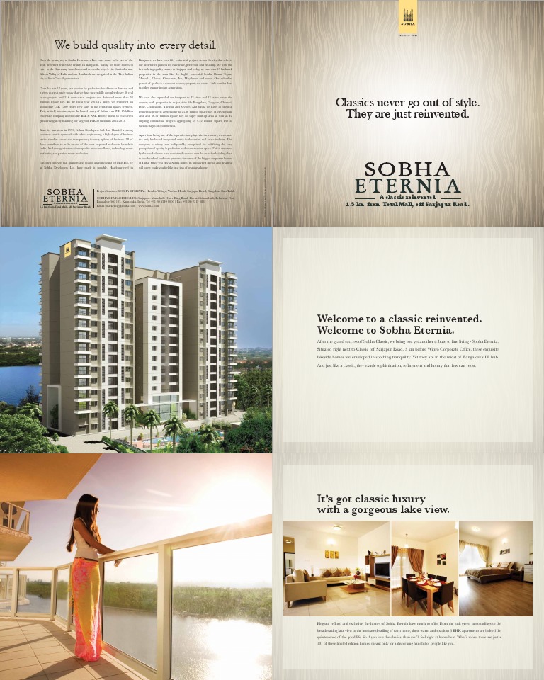 Sobha Eternia Brochure | PDF | Flooring | Architectural Elements