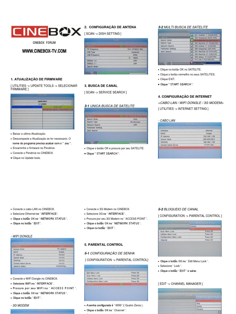 CINEBOX Quick Guide Ver.1.0 | PDF | Tecnologia e Engenharia