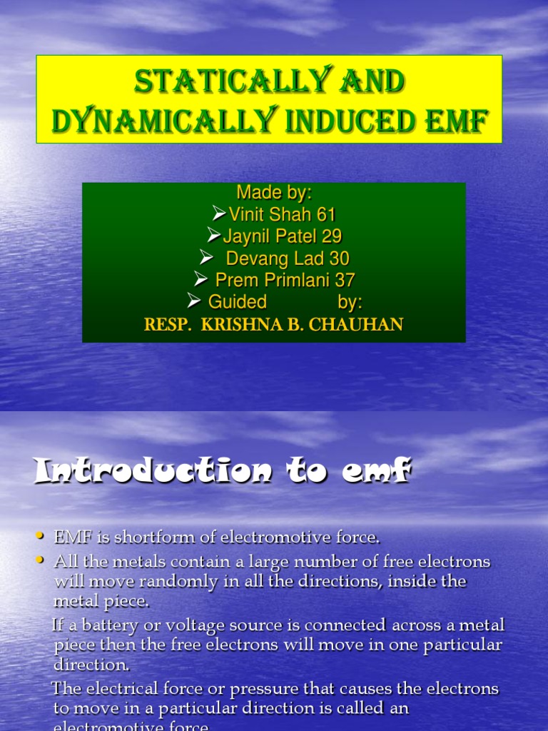0statically and Dynamically Induced Emf | PDF | Electromagnetic ...