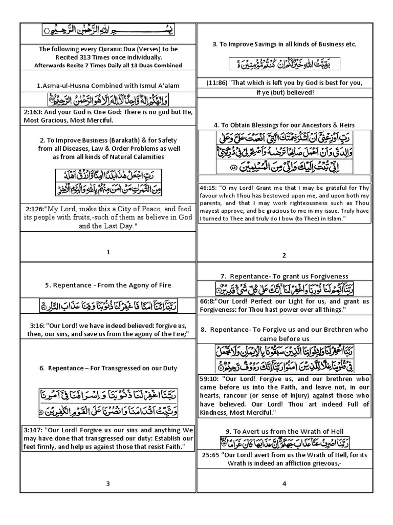 Islamic Short Duas for Various Occasions | Repentance | Theism