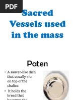 Sacred Vessels, Linens, Vestments & Places | PDF | Eucharist | Altar