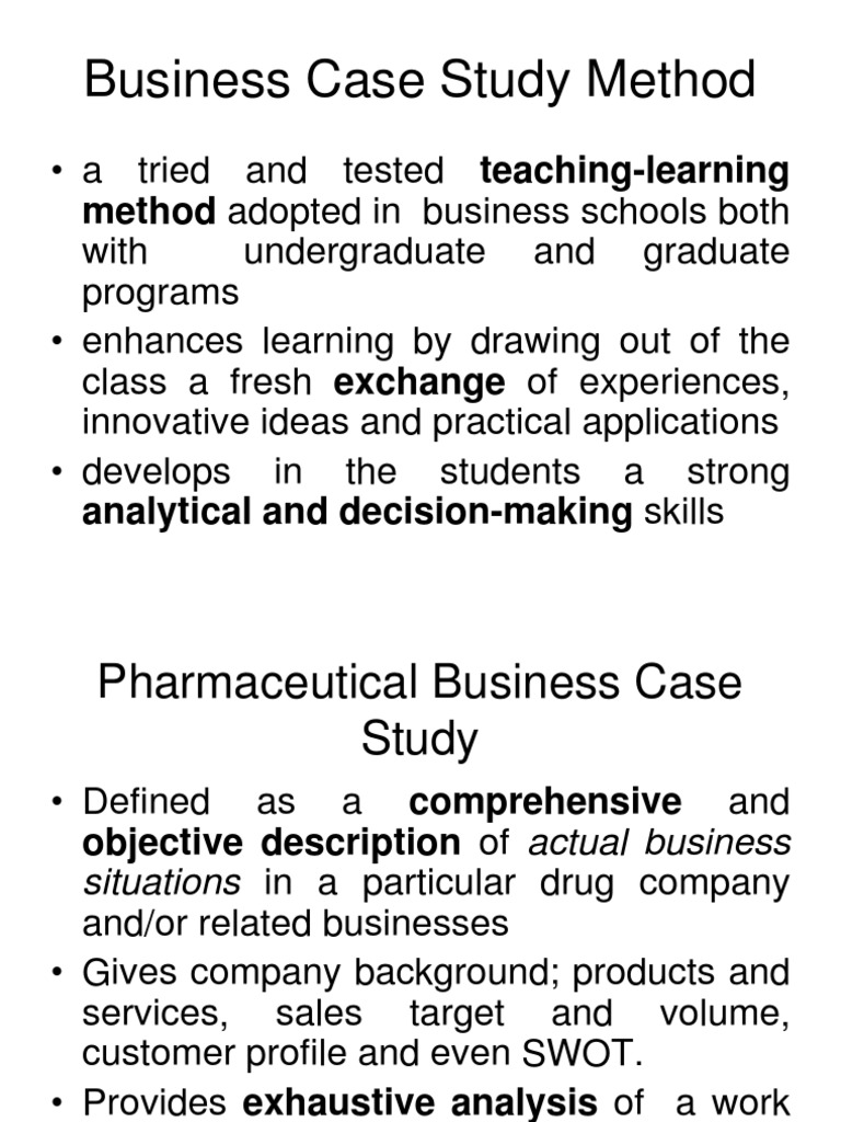 01 - Business Case Study Method | PDF | Strategic Management | Marketing
