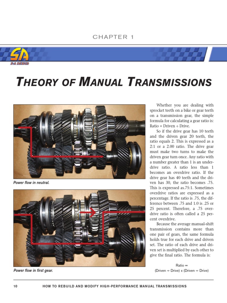 Theory of Manual Transmissions | PDF | Transmission (Mechanics) | Gear