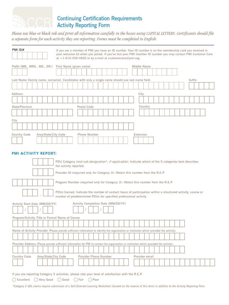 CCR Activity Reporting Form | PDF | Project Management | Risk Management