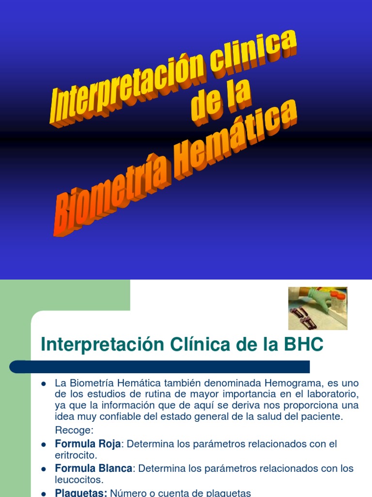 Interpretación de la Biometría Hemática | PDF | Leucocito | Glóbulo rojo