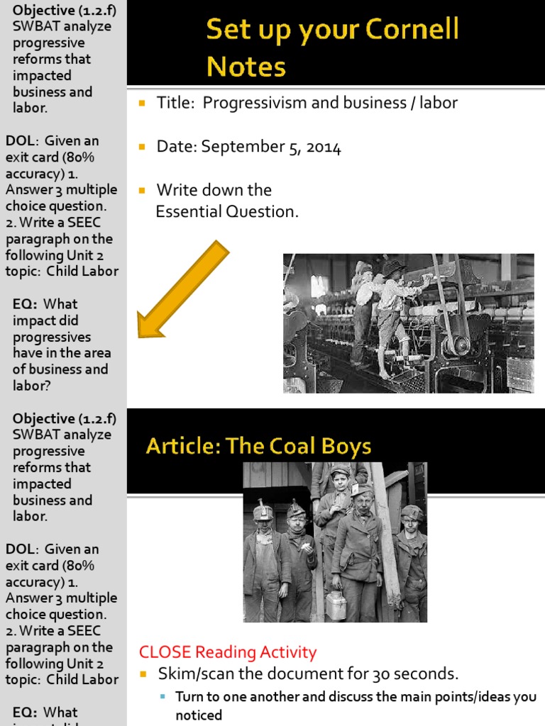 Impact of Progressivism on Labor | PDF | Working Time | Child Labour
