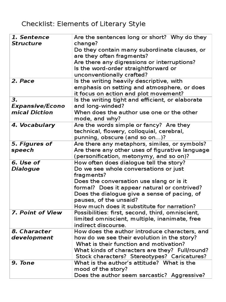 Elements of Literary Style | PDF | Semiotics | Linguistics Elements of Literary Style | PDF | Semiotics | Linguistics