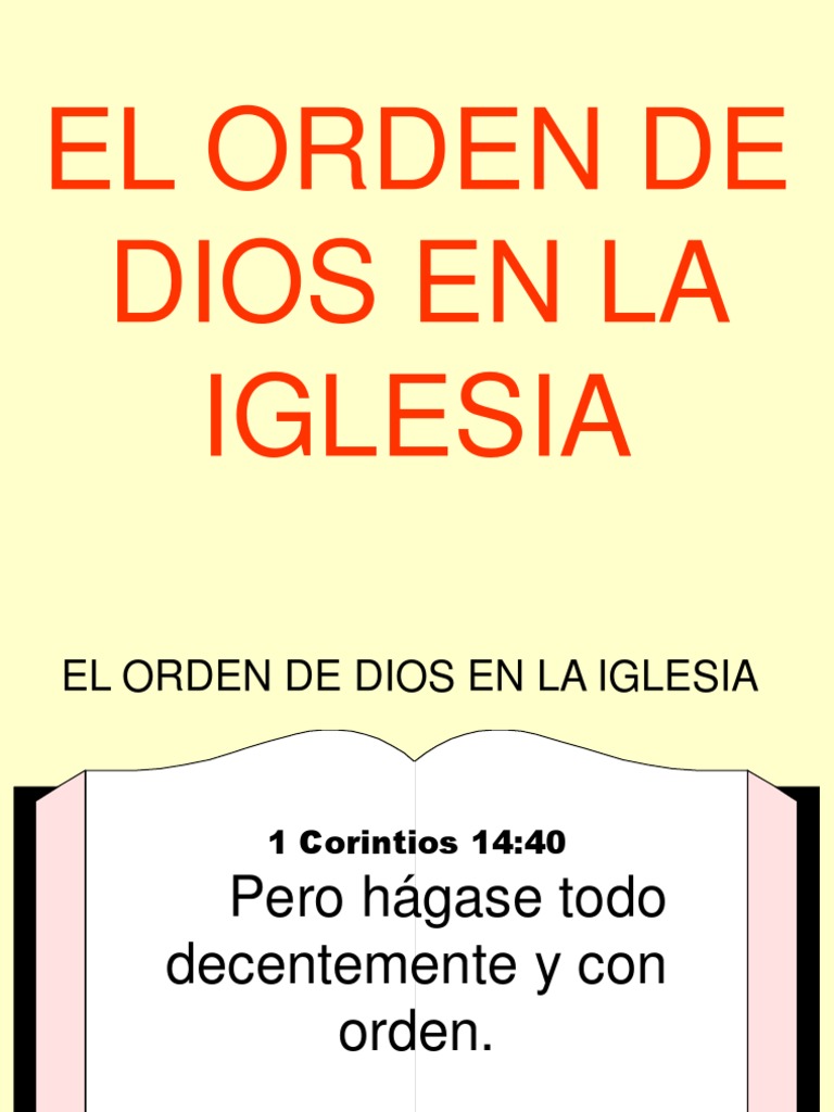 El Orden de Dios en La Iglesia | PDF | Iglesia cristiana | Bautismo