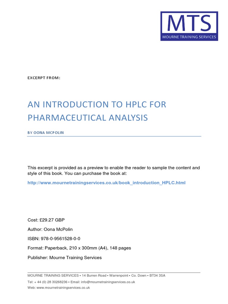 Preview Book Introduction HPLC | PDF | High Performance Liquid ...