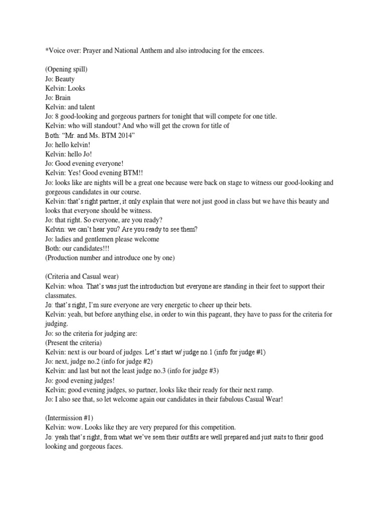 Script in Pageant (BTM20114) | Clothing | Leisure