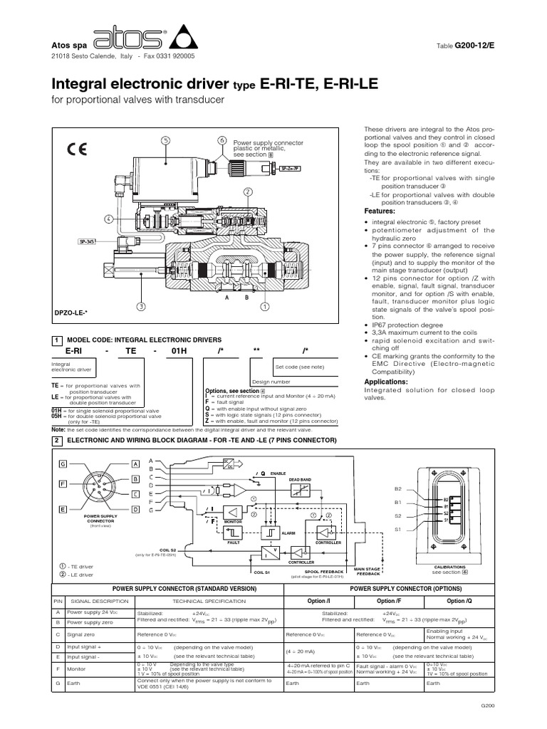 Integral Electronic Driver for Valves | PDF | Electrical Connector ...