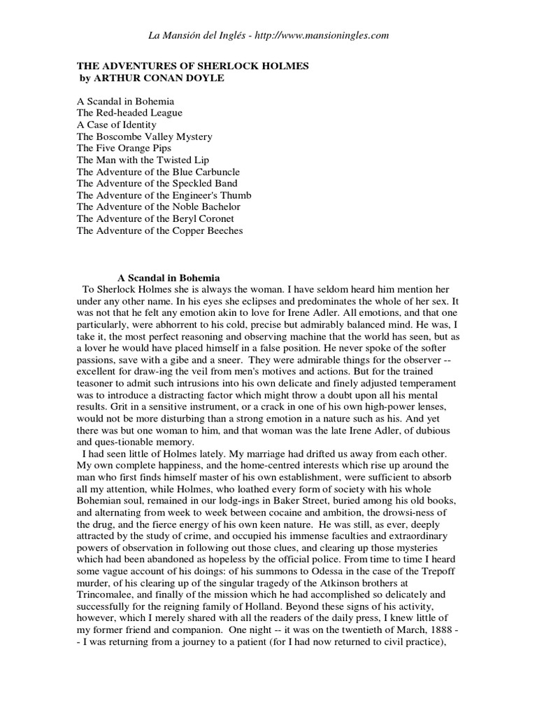 Advent Ur | PDF | A Scandal In Bohemia | Irene Adler