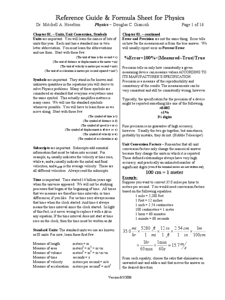MCAT Physics Reference Notes | Download Free PDF | Sine | Trigonometric ...