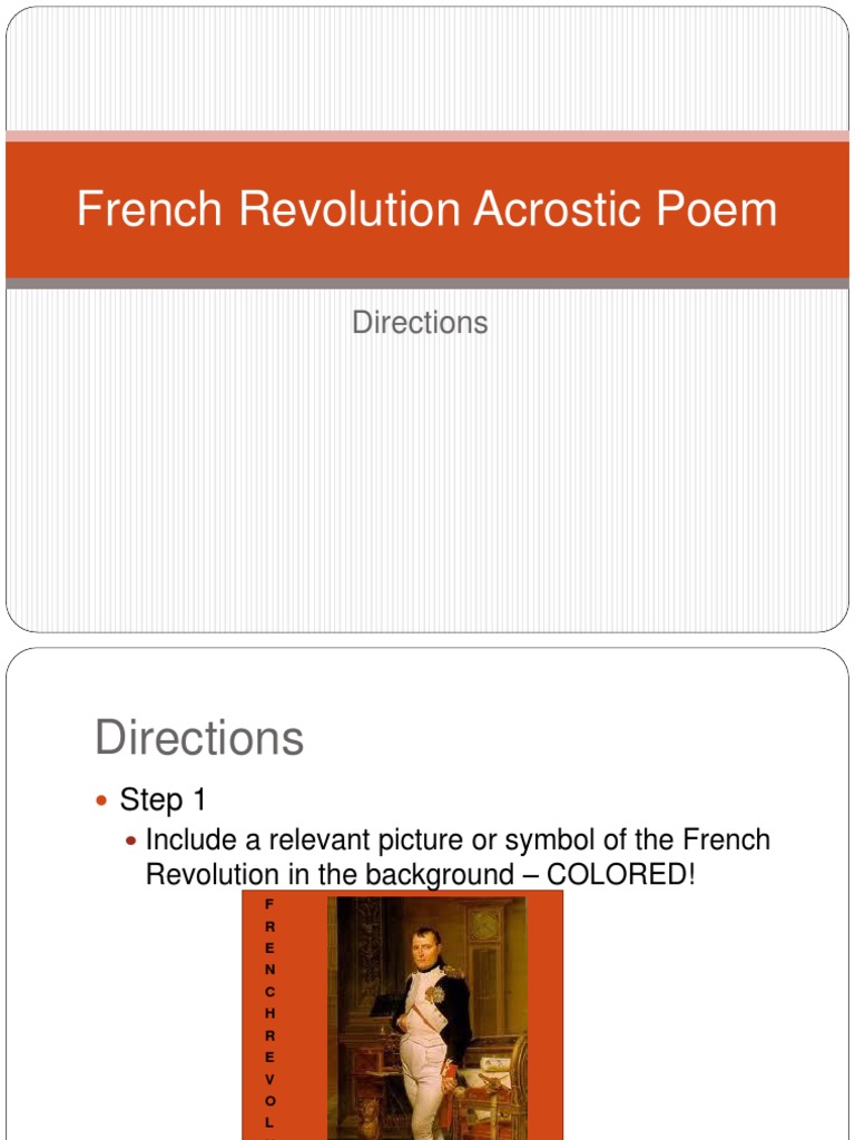 French Revolution Acrostic Poem | PDF | History