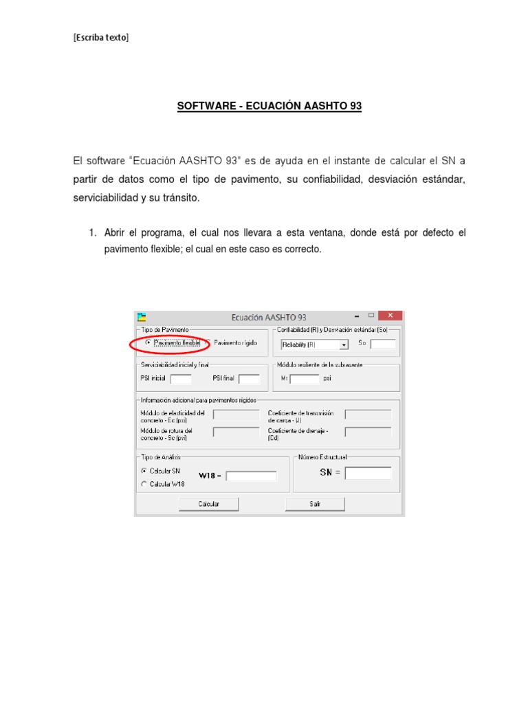 Cálculo SN con Ecuación AASHTO 93 | PDF