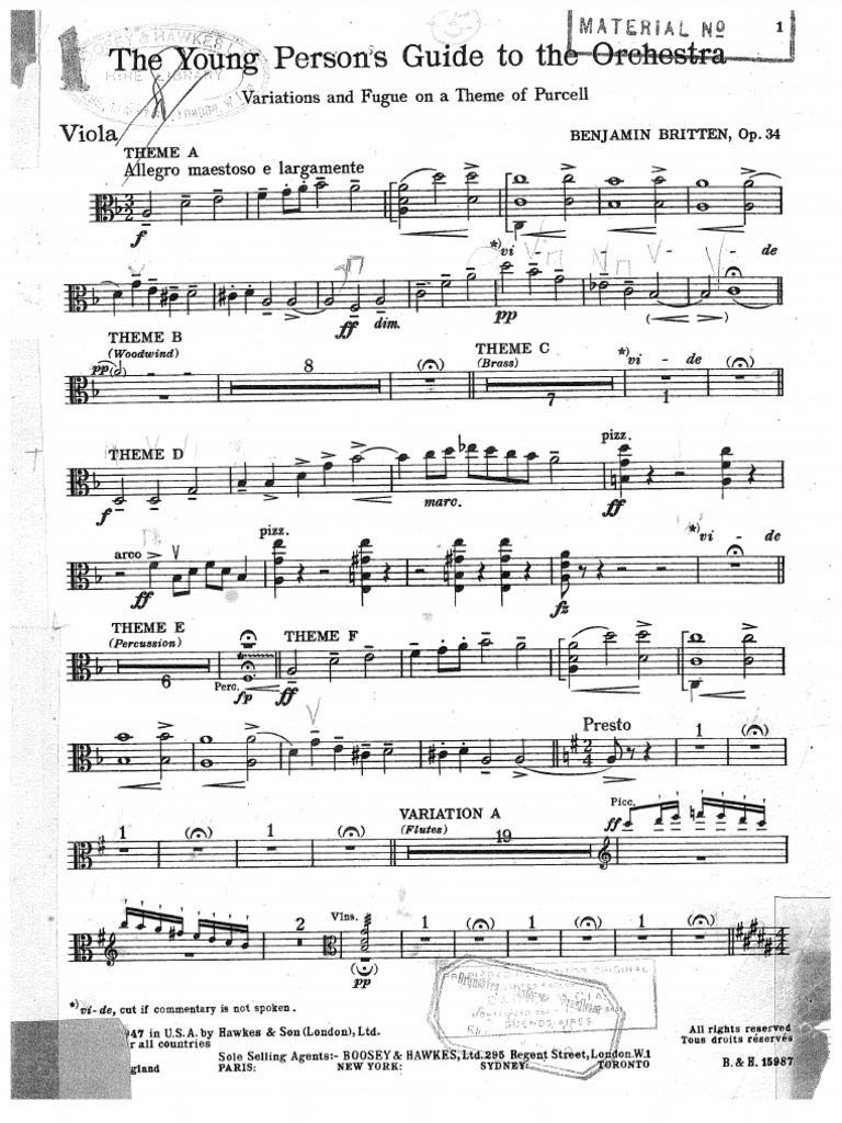 The Young Person's Guide To The Orchestra - Viola | Download Free PDF ...