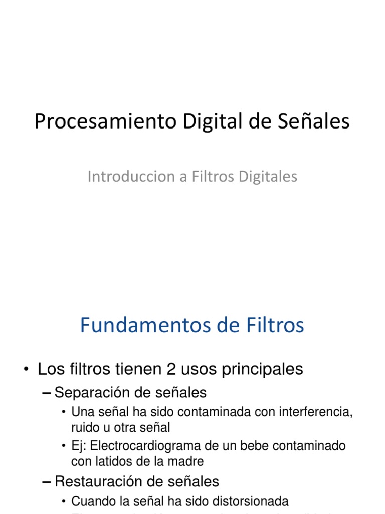 Sesion B05 - Introduccion de Filtros Digitales | PDF | Señal analoga ...