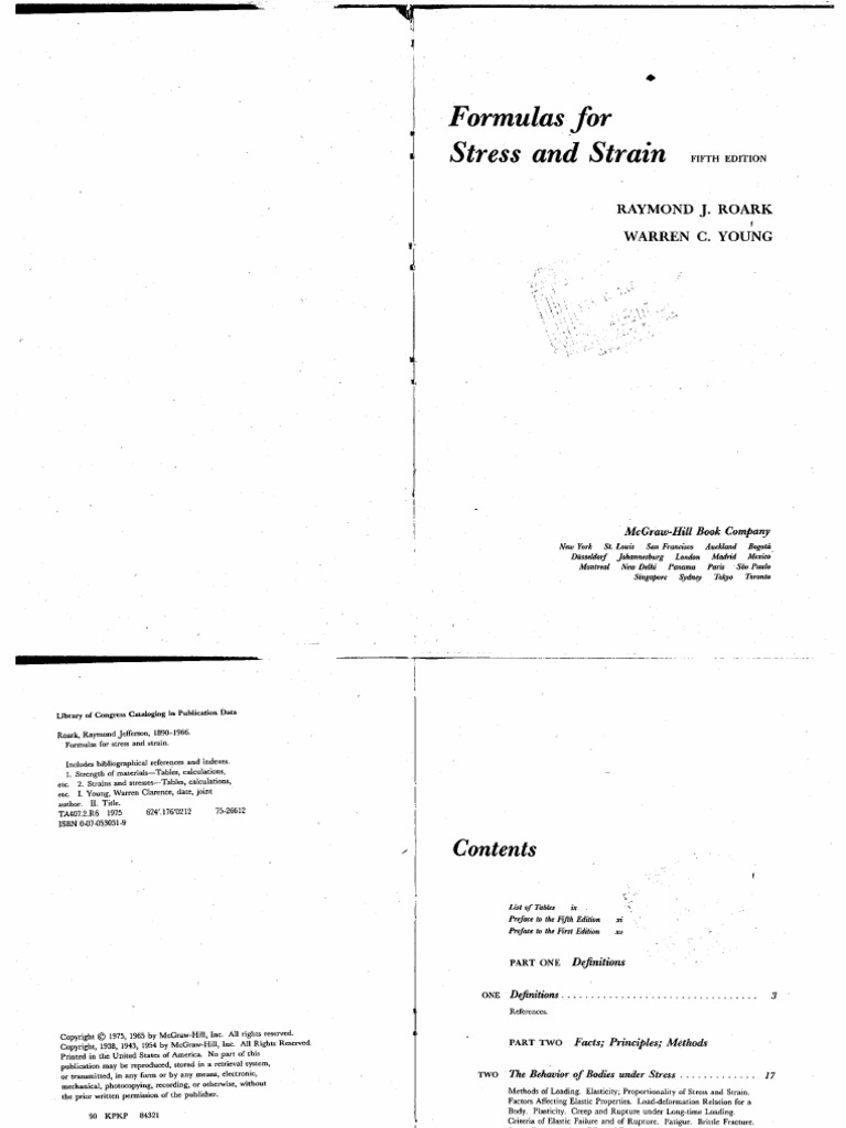 Formulas for Stress and Strain