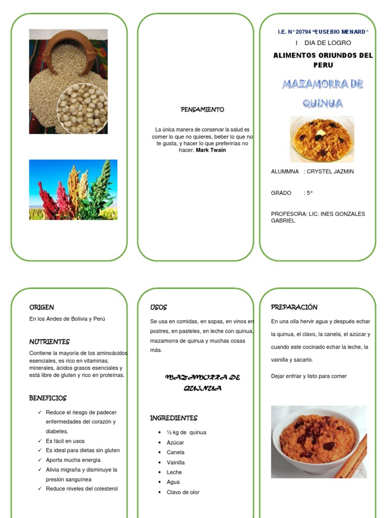 Triptico de Quinua | PDF