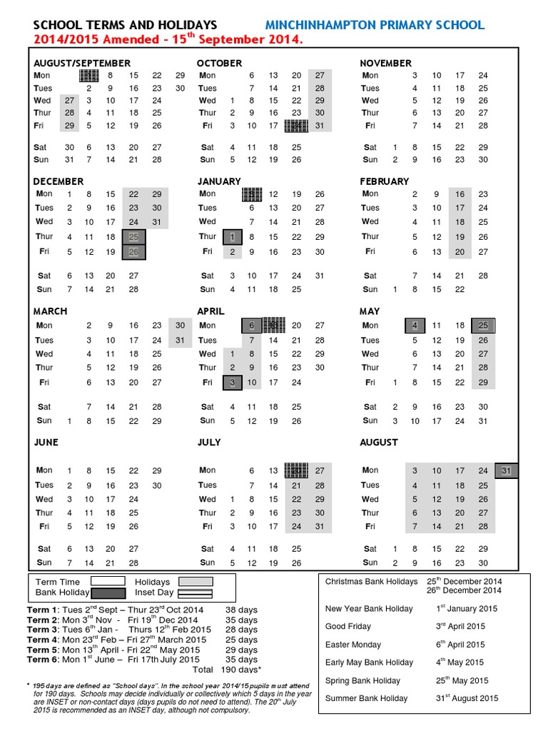2014.2015 Term Dates | PDF