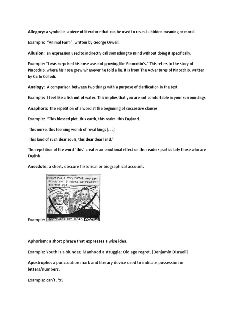 Literary Devices Explained with Examples | PDF