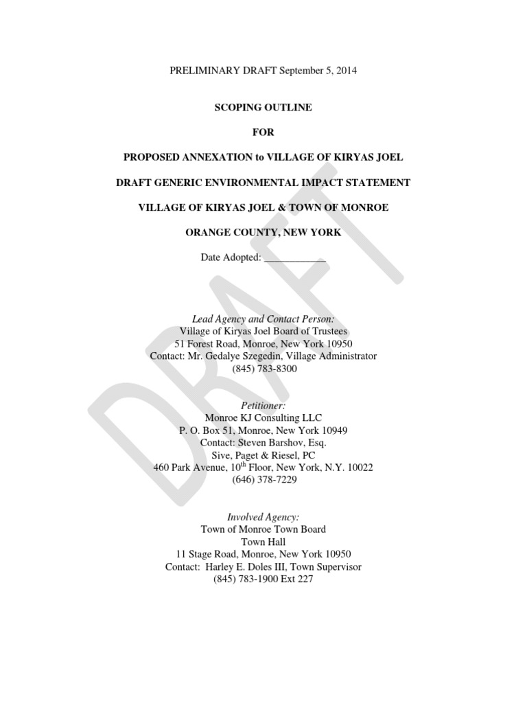 Draft Scoping Document | PDF | Environmental Impact Assessment ...