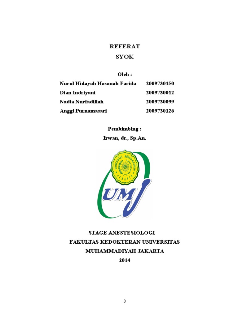 Referat Syok | PDF | Pengembangan Diri