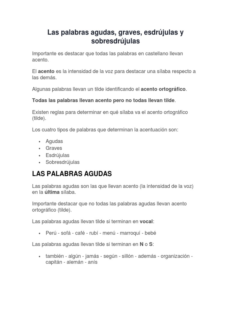 Reglas de Acentuación en Español | PDF | Adverbio | Lingüística