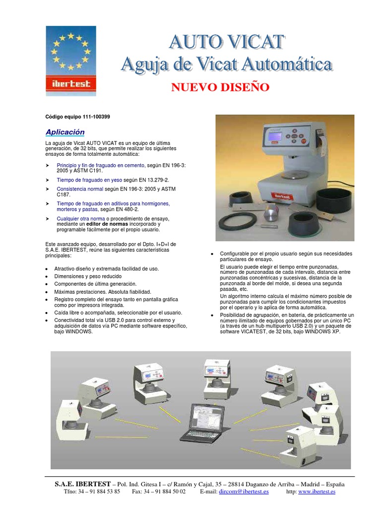 Manual Auto Vicat | PDF | Cemento | Impresora (Computación)
