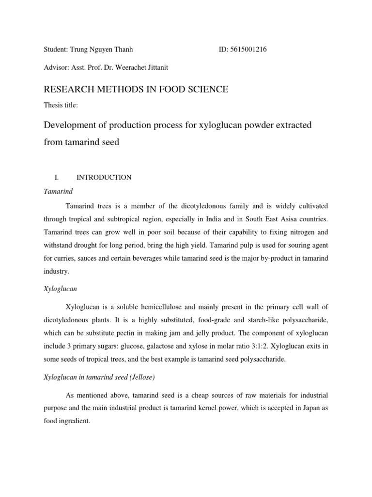 Research Methods in Food Science | PDF | Chemistry | Foods