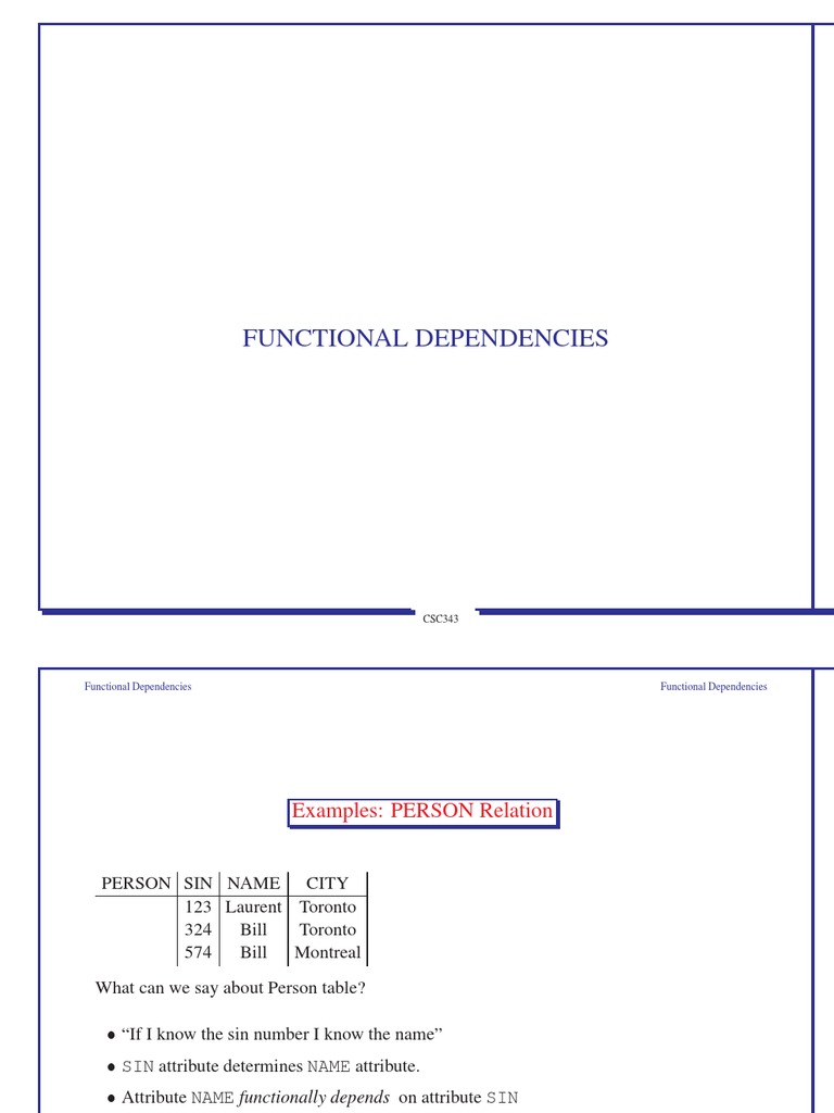Functional Dependencies | PDF | Data Model | Data Management