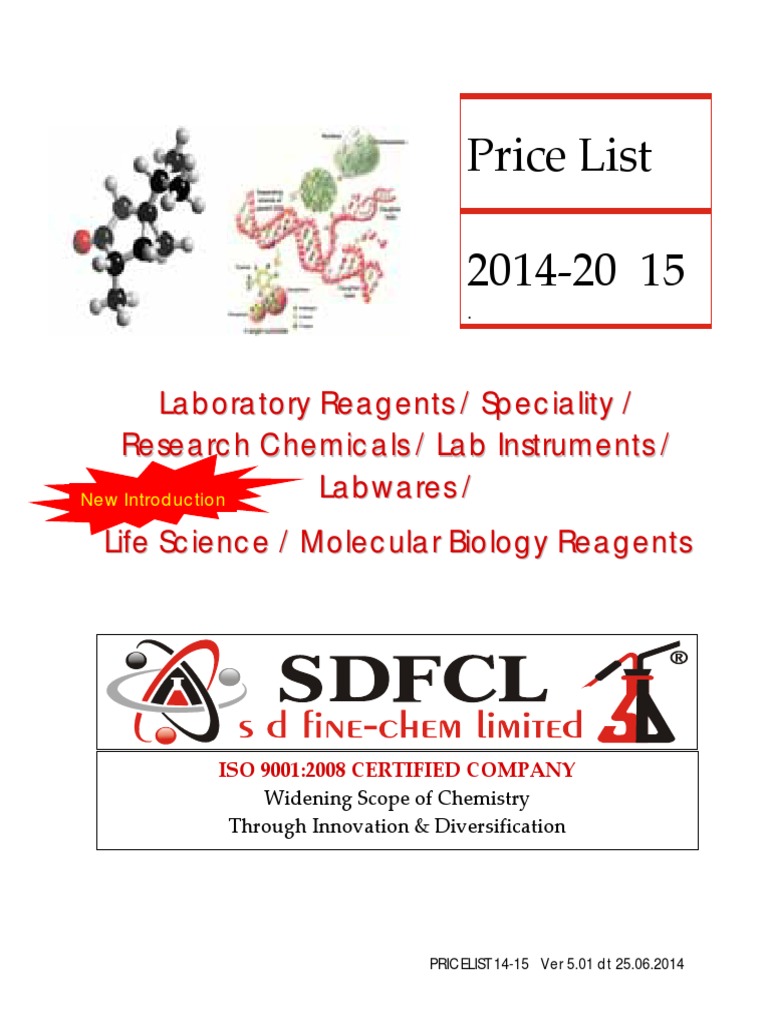 SDFCL Price List PDF | PDF | Agarose Gel Electrophoresis | Aluminium