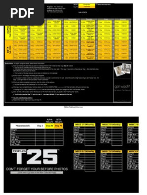 Focus T25 Alpha Schedule