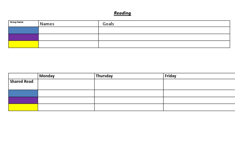 Group Reading Planner | PDF
