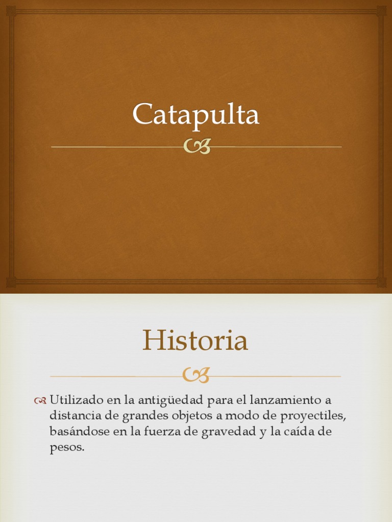 Historia y Física de las Catapultas | PDF | Movimiento (física) | Masa