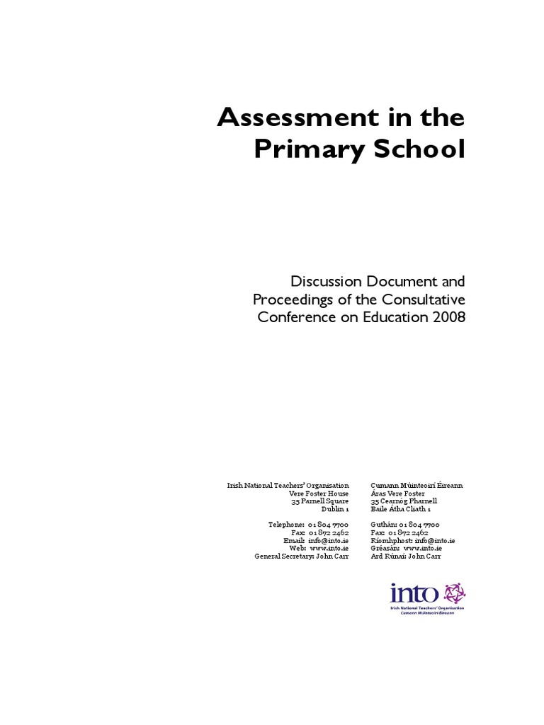 Assessment in The Primary School | PDF | Educational Assessment ...