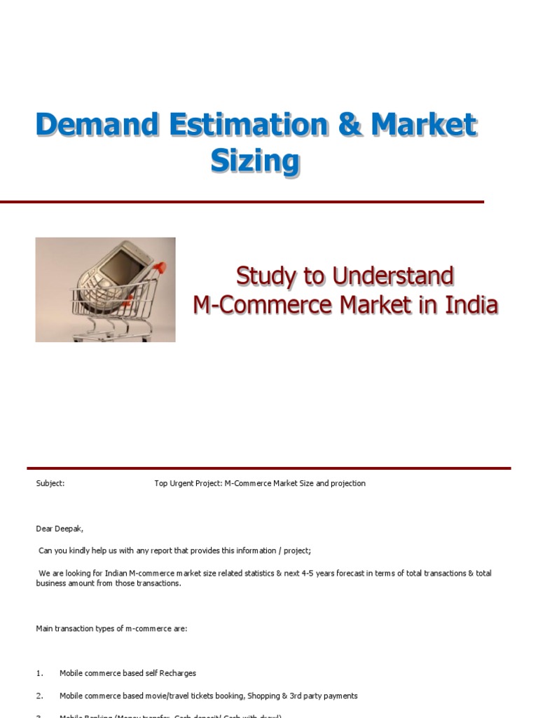 Demand Estimation & Market Sizing: Study To Understand M-Commerce ...