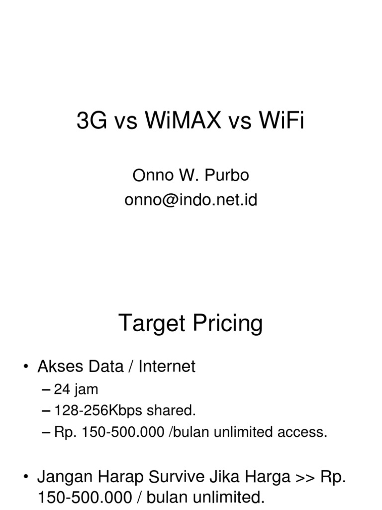 3g Vs Wimax Vs Wifi2513 | PDF | Wi Max | 4 G