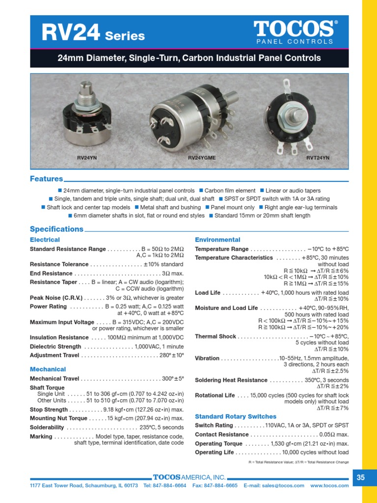 RV24 | PDF | Manufactured Goods | Electrical Components