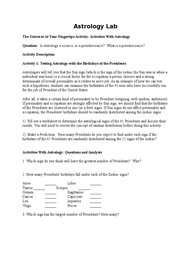 Astrology Lab | PDF | Astrological Sign | Astrology