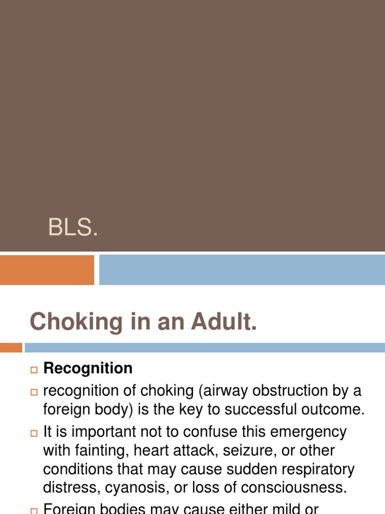 Guidelines for Recognition and Treatment of Choking Emergencies in ...