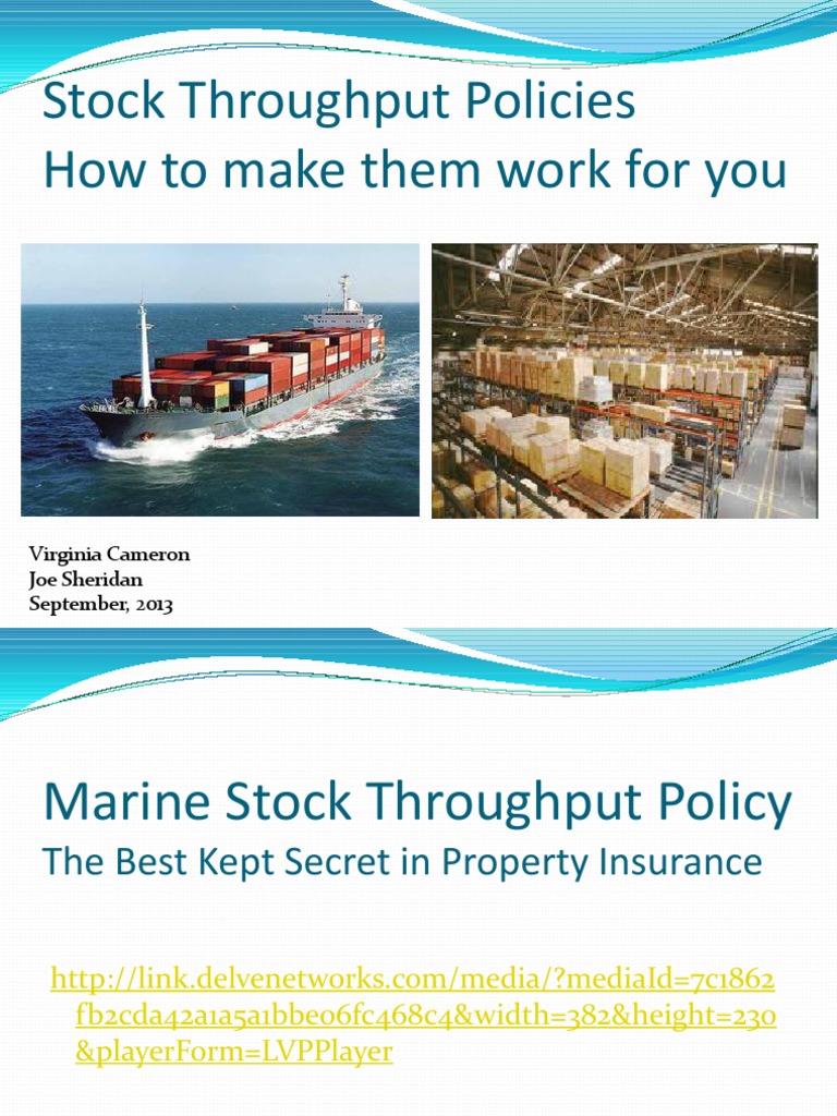 Stock Throughput Policies | PDF | Deductible | Underwriting