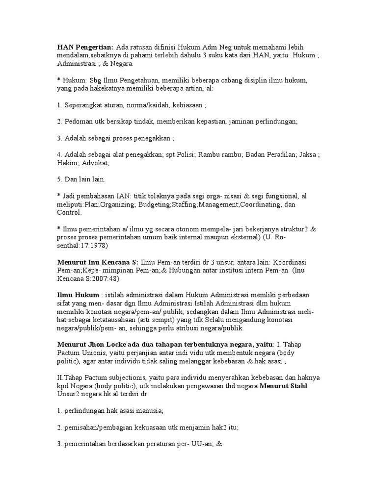 Hukum Administrasi Negara | PDF